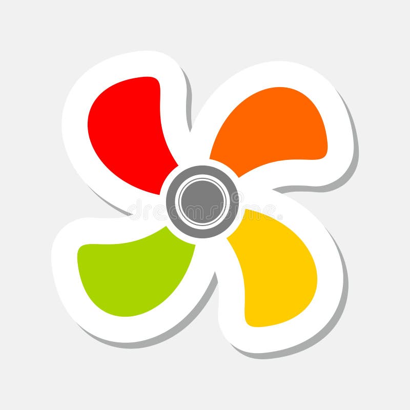 Air Conditioning Sticker Icons Stock Vector - Illustration of element ...