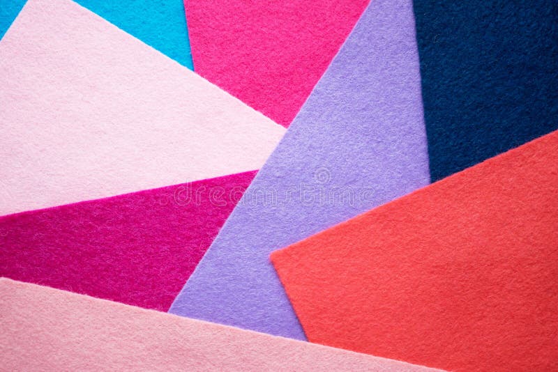 Fan of Colored Bright Felt Textile Material. Samples of Soft Felt Flaps ...