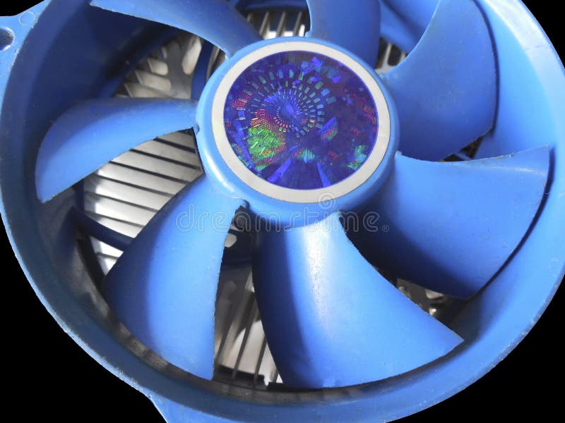 Fan for Computer Equipment Closeup Isolated Stock Image - Image of ...