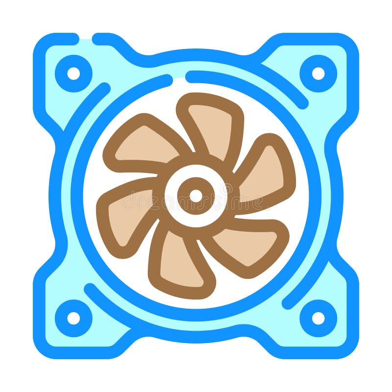 Fan Computer Part Color Icon Vector Illustration Stock Vector ...