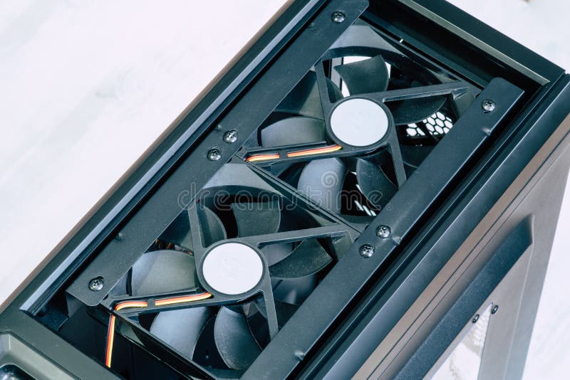 Fan Cooler Desktop Empty Computer Case with Cooler Stock Photo - Image ...