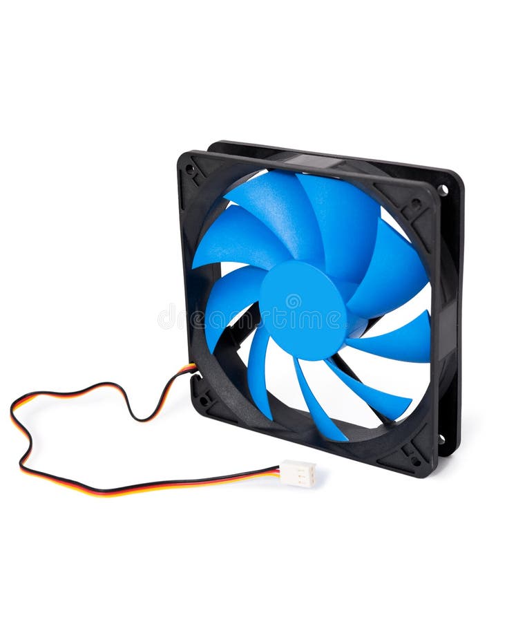 Fan for CPU cooler stock photo. Image of blue, high, effective - 12889710