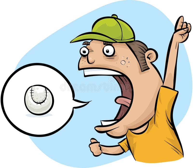 Fan de base-ball illustration stock. Illustration du caractère - 41558485