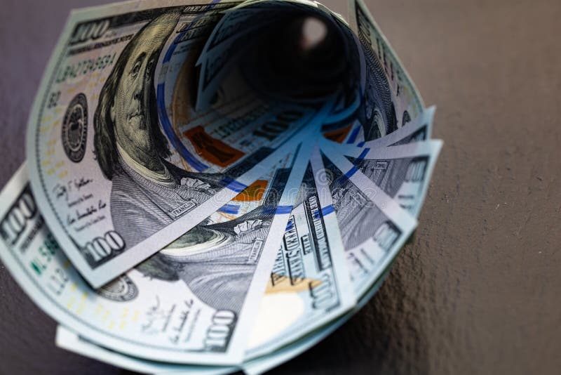 Fan of 100 Dollar Banknotes Stock Photo - Image of america, bank: 230251132