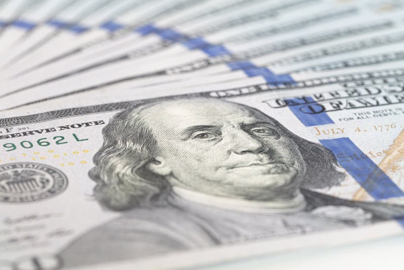 100 dollar banknote stock image. Image of design, dollar - 206554557