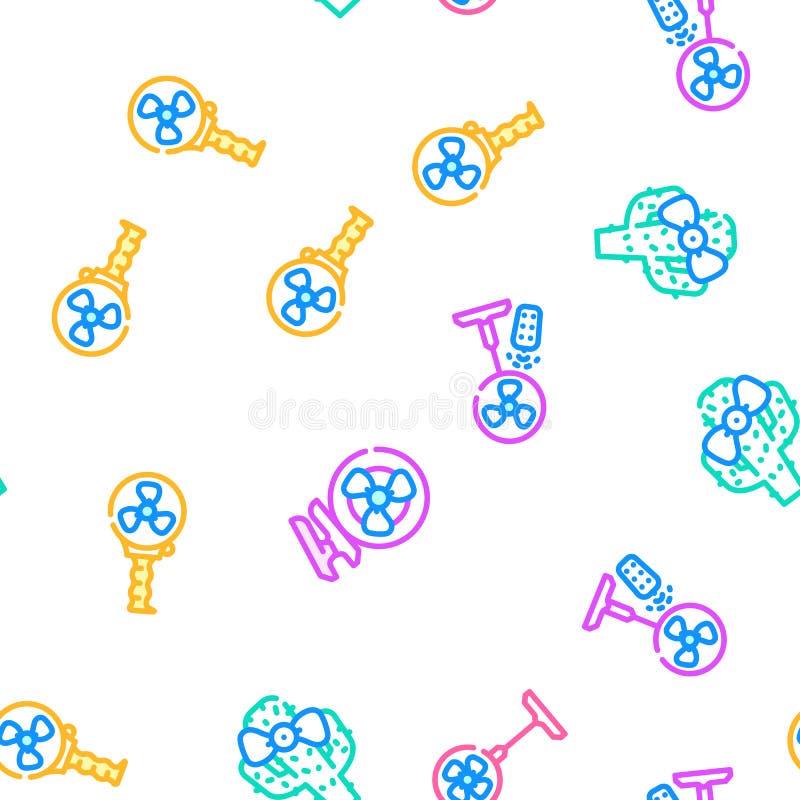 Fan Electronic Cooling Device Vector Seamless Pattern Stock ...