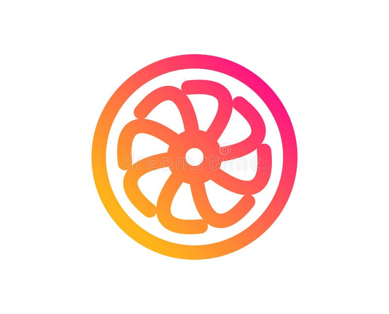 Fan Engine Icon. Jet Turbine Sign. Vector Stock Vector - Illustration ...