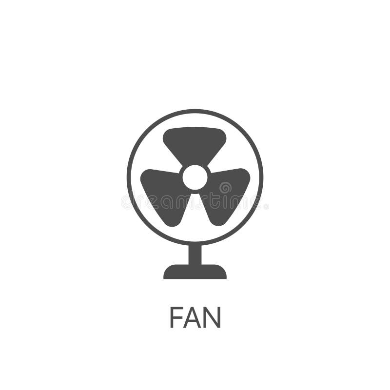 Fan Simple Vector Line Icon Jet Turbine Sign. Ventilator Symbol Stock ...
