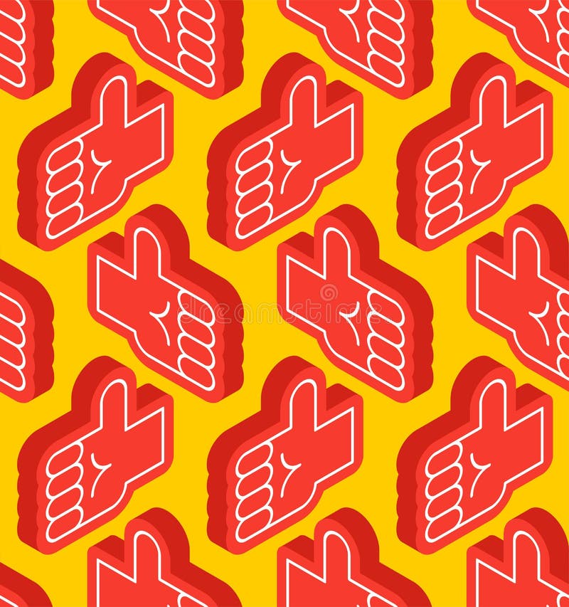 Fan Foam Hand Isolated. Thumb Up Sign Vector Illustration Stock Vector ...