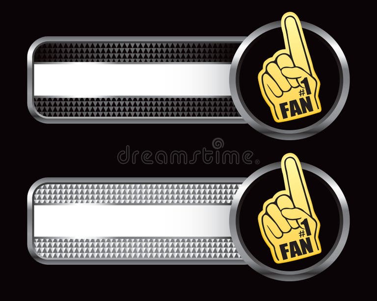 Fan Hand Specialized Banners Stock Vector - Illustration of college ...