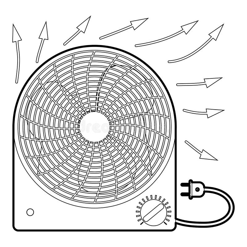 Fan Heater Icon, Cartoon Style Stock Vector - Illustration of icon ...