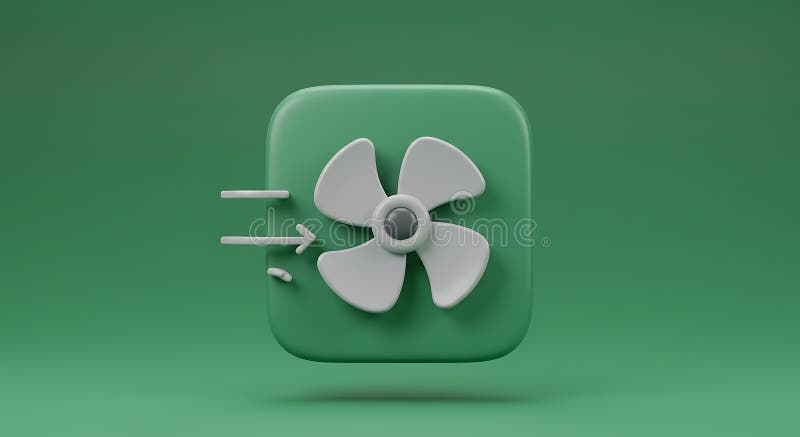 AI-Generated Fan Icon stock photo. Image of cool, blowing - 381391746