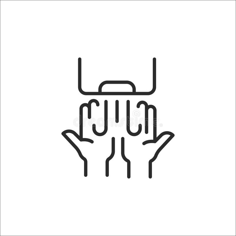 Fan icon stock illustration. Illustration of hand, faucet - 373797884