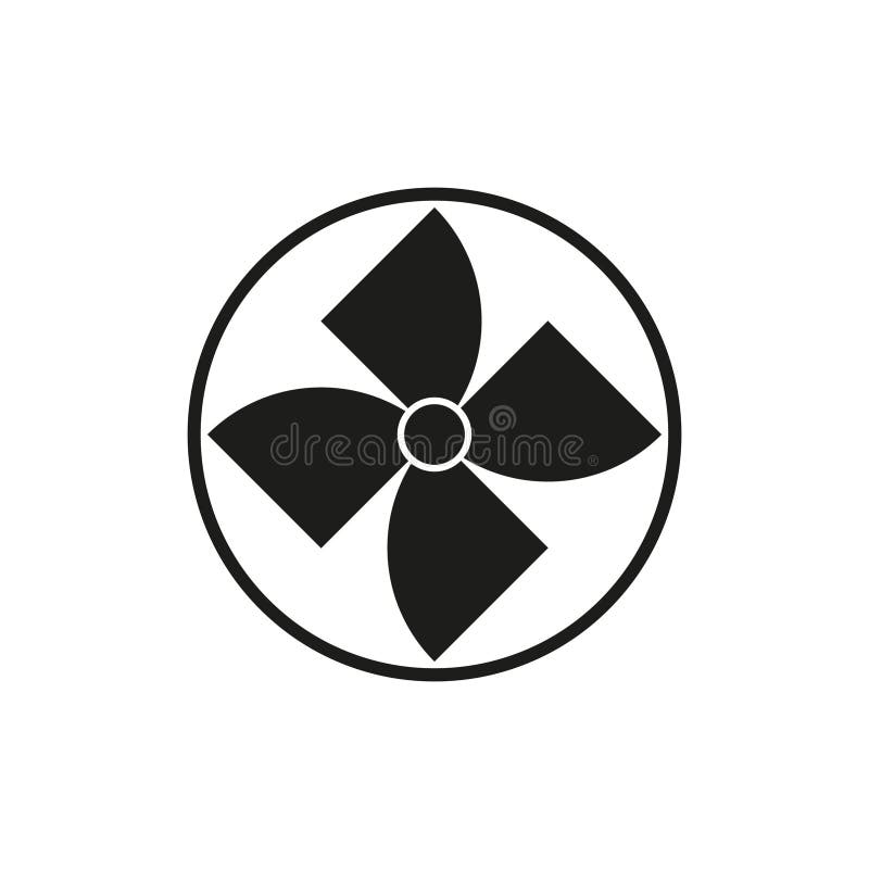 Fan Icon. Cooling Air Symbol. Propeller Shape Graphic. Vector Black ...