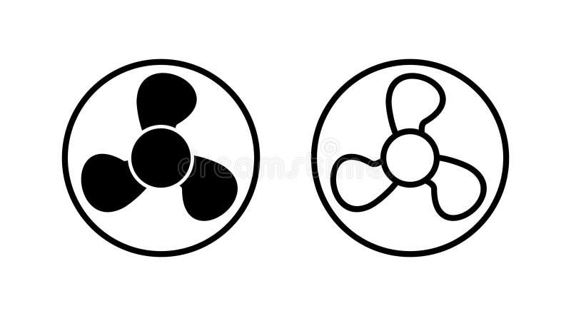 Fan Icon . Blower Icon. Propeller. Ceiling Stock Vector - Illustration ...