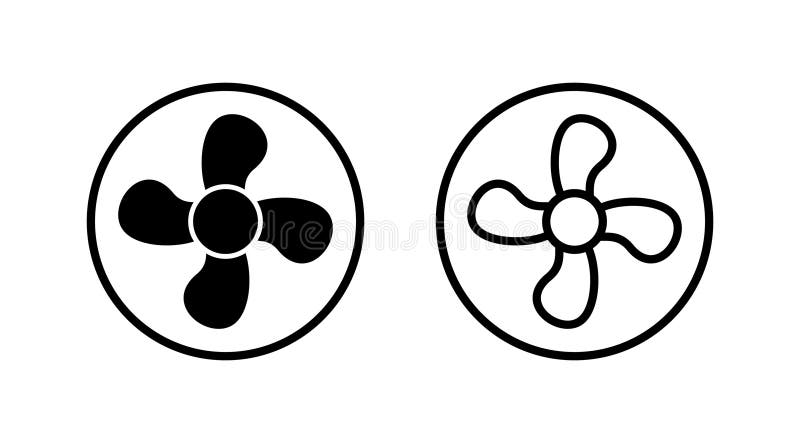 Fan Icon . Blower Icon. Propeller. Ceiling Stock Vector - Illustration ...