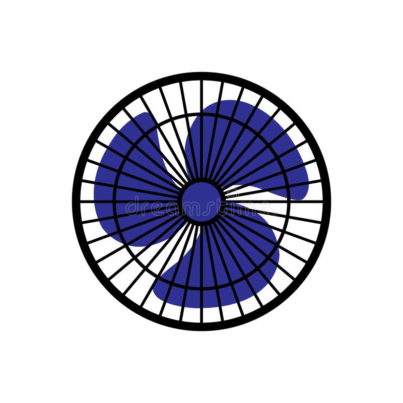 Fan icon stock vector. Illustration of ceiling, graphic - 282971775