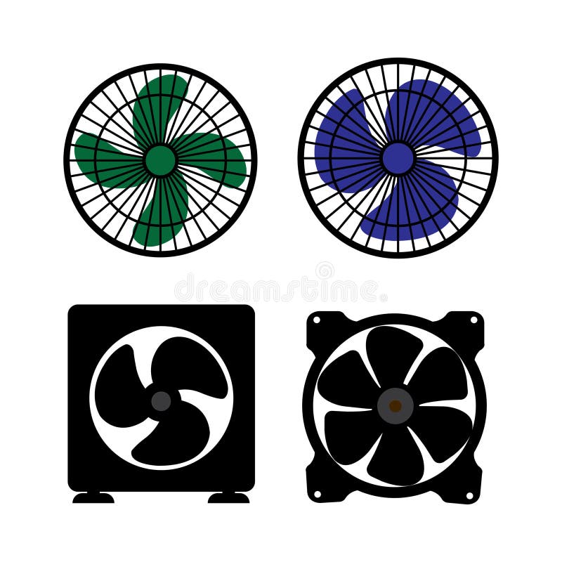 Fan icon stock vector. Illustration of neck, electric - 282971803