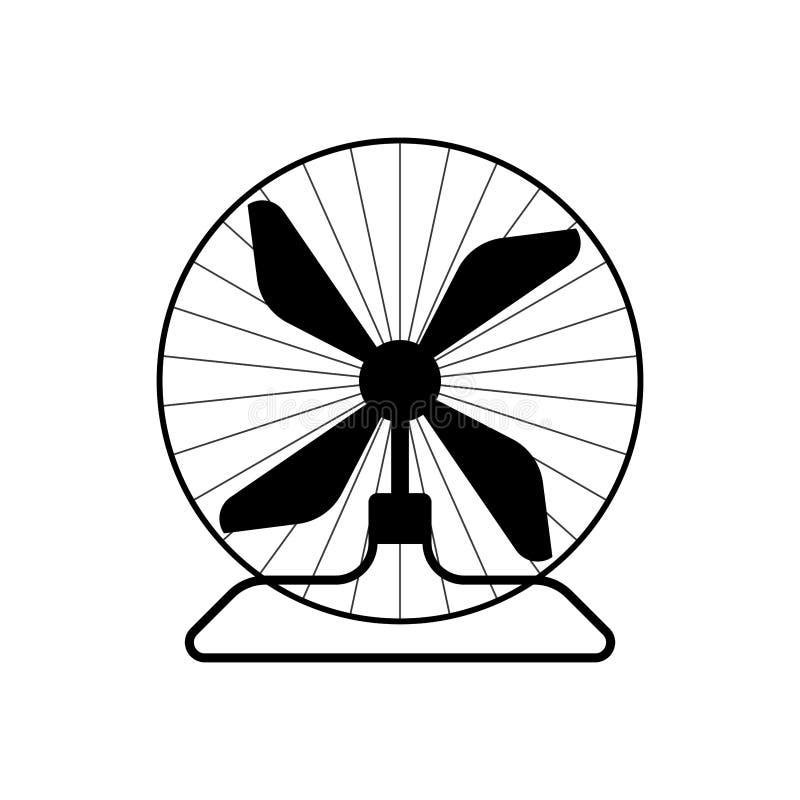 Fan icon stock vector. Illustration of stroke, cooling - 264324774