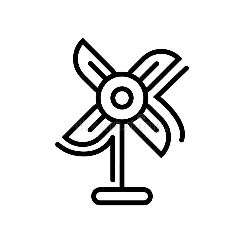Fan Icon Vector Isolated on White Background, Fan Sign , Line or Linear ...