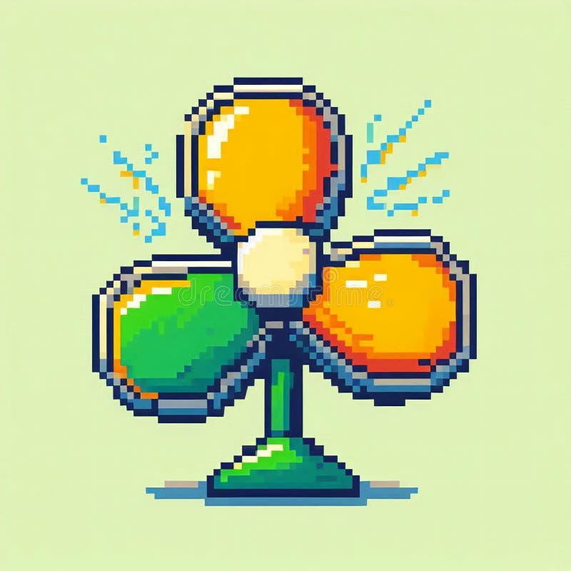 Fan Illustrator Design,pixel Art Stock Illustration - Illustration of ...