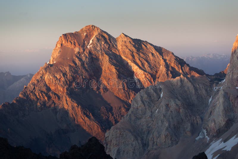 Fan mountains stock image. Image of travel, snow, hiking - 20662035