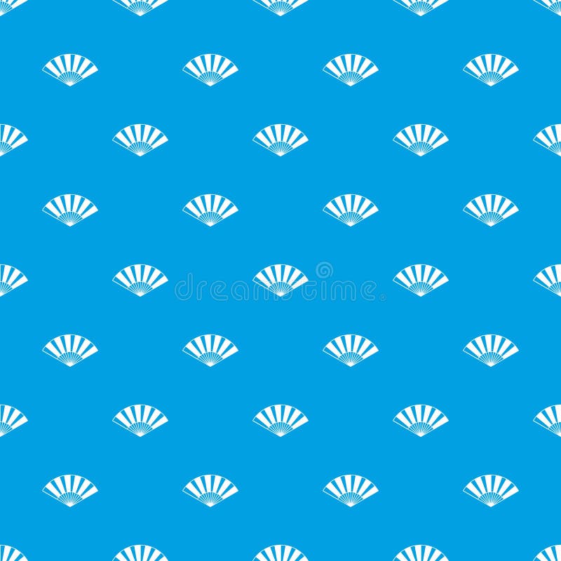 Fan pattern seamless blue stock vector. Illustration of object - 101801046