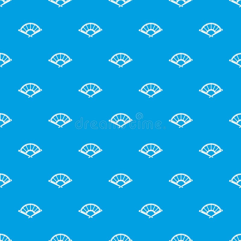 Fan pattern seamless blue stock vector. Illustration of decorative ...