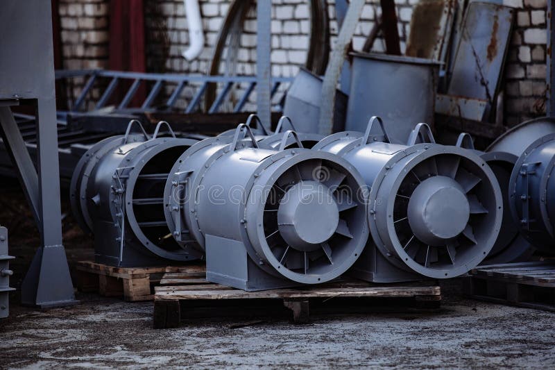 Fan Production Equipment. Cooling Fan of Condition or Heating and ...