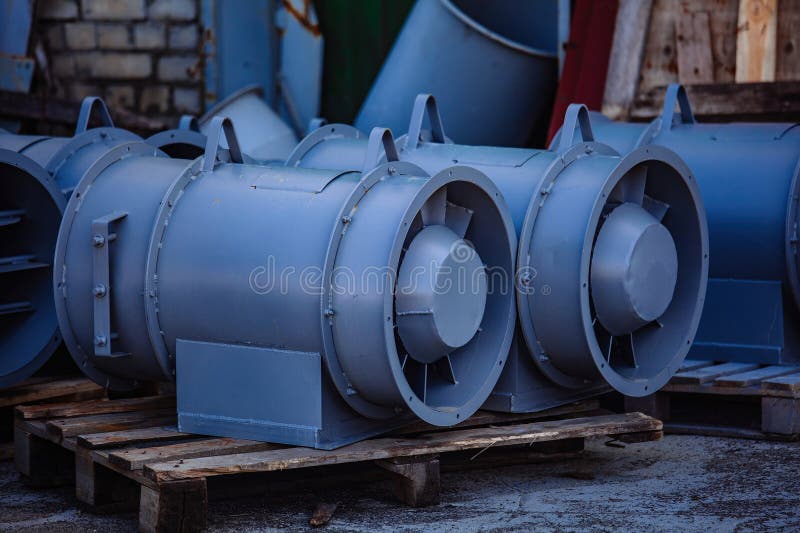 Fan Production Equipment. Cooling Fan of Condition or Heating and ...