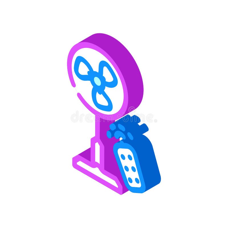 Fan with Remote Control Isometric Icon Vector Illustration Stock Vector ...