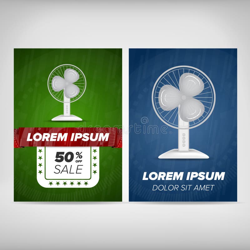 Fan Sale flyer template stock vector. Illustration of discount - 66060381