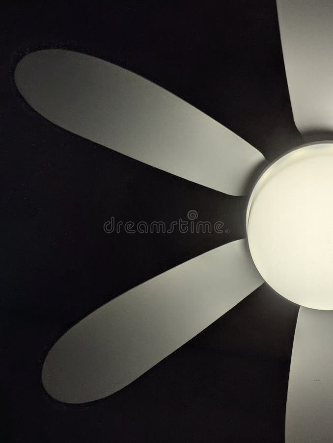 Fan Seen from Below Half Fan with Light Stock Image - Image of light ...