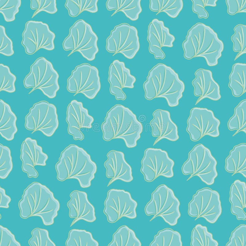 Fan Shape Leaves Seamless Vector Pattern Stock Vector - Illustration of ...
