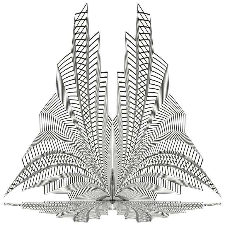 Fan Structure Pattern. Radiating Vector Lines. Geometric Spread Design ...