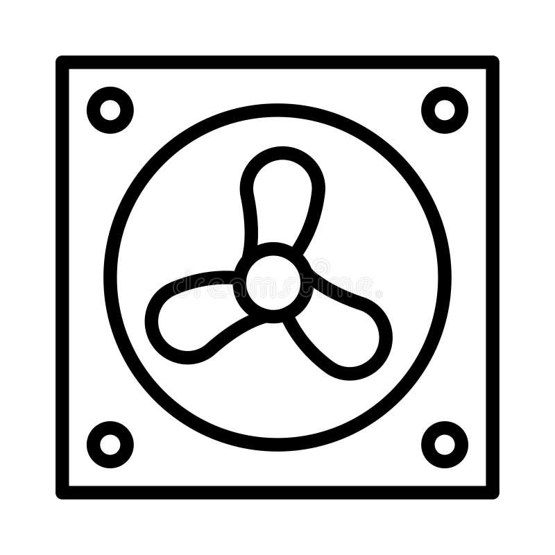 Airflow Line Icon Set. Included The Icons As Airflow, Turbine, Fan, Air ...