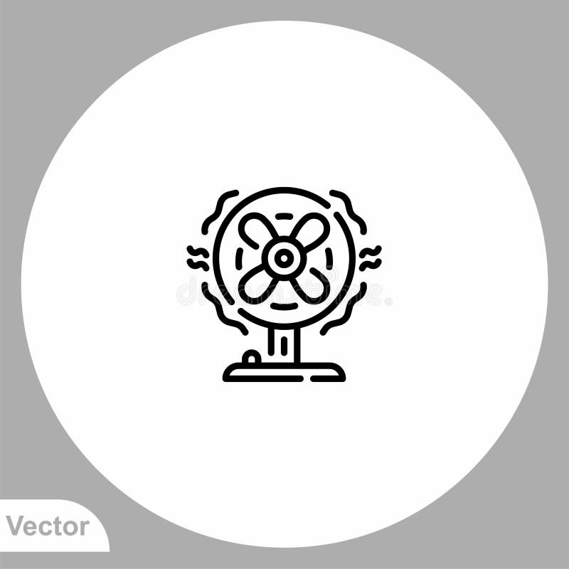 Blower Vector Icon Sign Symbol Stock Vector - Illustration of linear ...