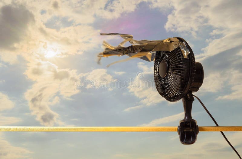 Fan in the wind. stock photo. Image of blower, season - 76696634