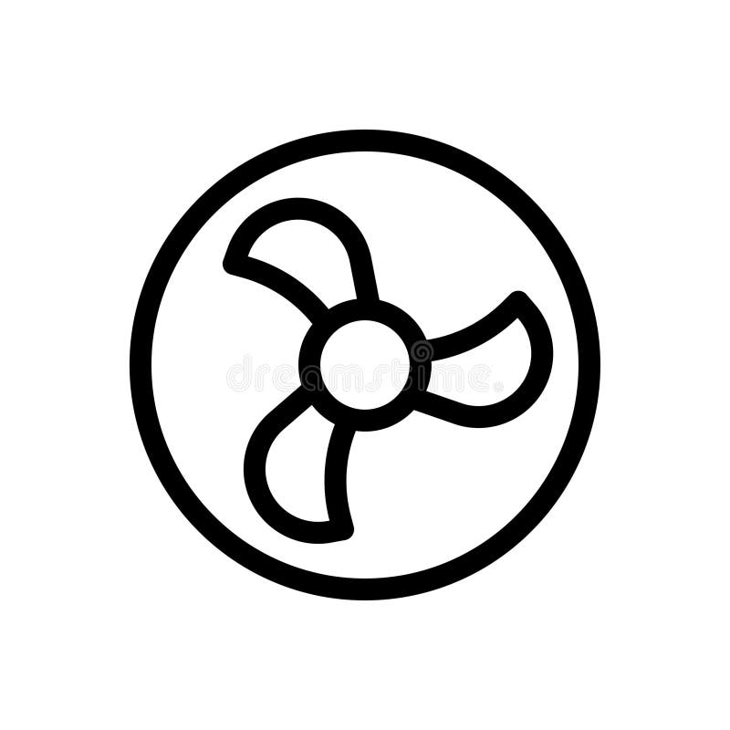 Fan Wind Line Icon Illustration Vector Graphic Stock Vector ...