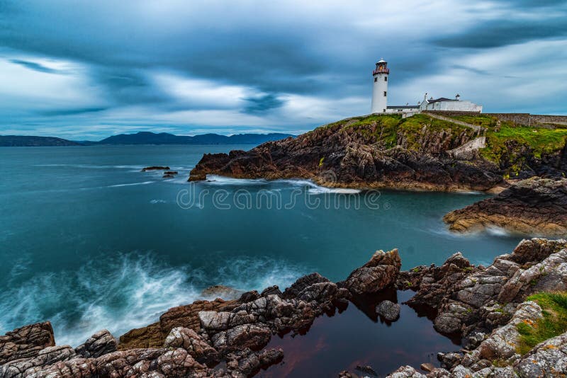 Fanad Lighthouse in Ireland Stock Image - Image of dublin, sunset ...