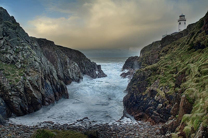 Fanad Lighthouse stock photo. Image of landmark, background - 53153176