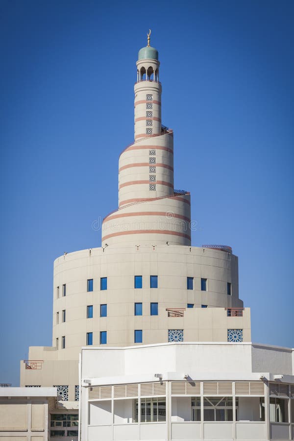 Al Fanar Mosque stock image. Image of doha, lights, tall - 157951883