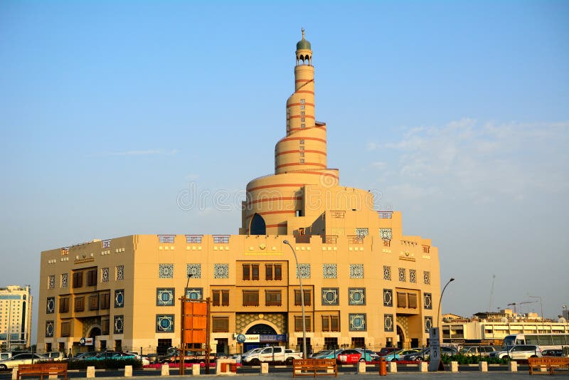Fanar Mosque, Doha, Qatar editorial stock image. Image of historic ...