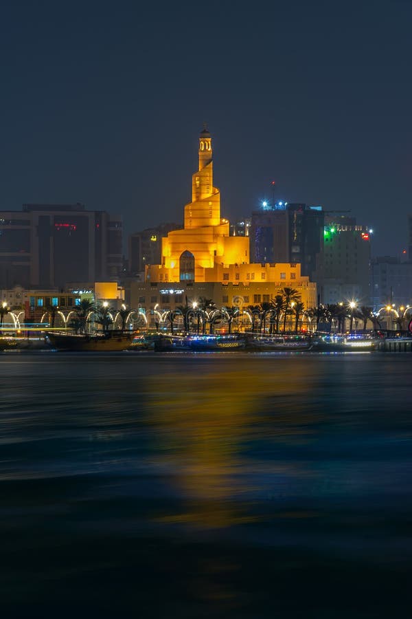 Fanar Mosque View from Doha Corniche Doha Editorial Photography - Image ...