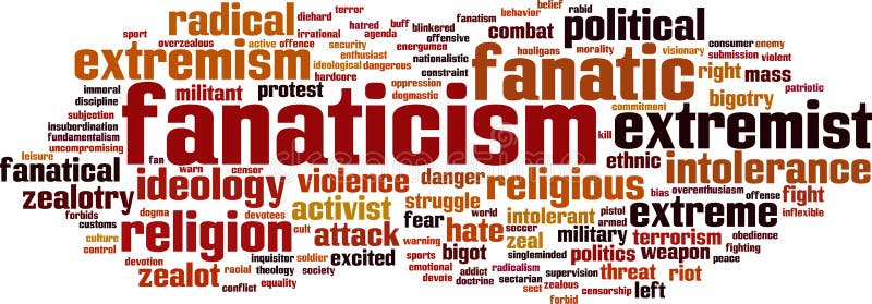 Fanaticism word cloud stock vector. Illustration of fundamentalism ...