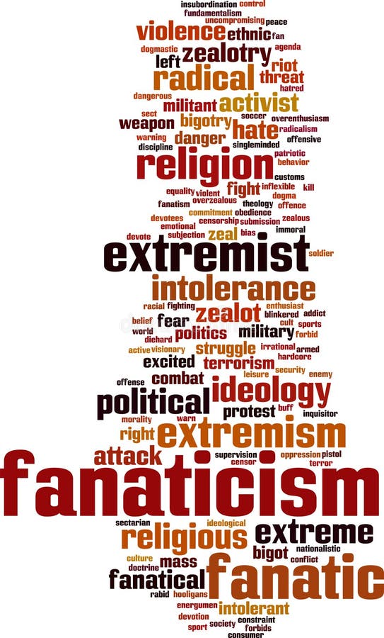 Fanaticism word cloud stock vector. Illustration of uncompromising ...