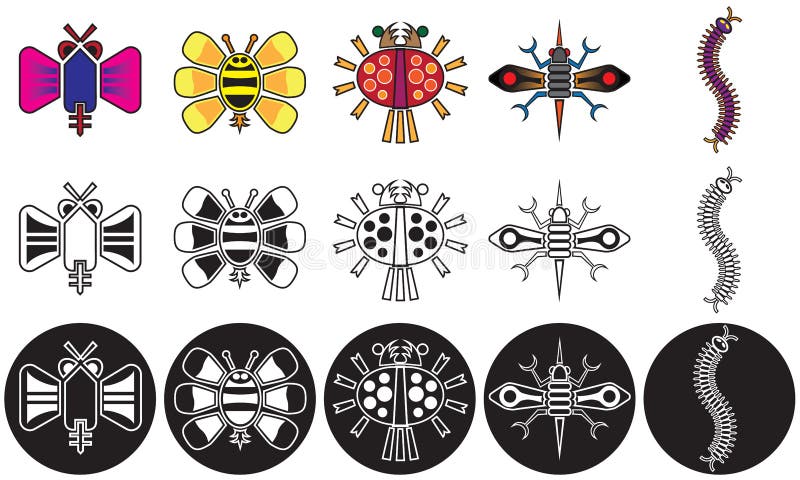 Fanciful Bugs stock vector. Illustration of eyes, artistic - 36960430