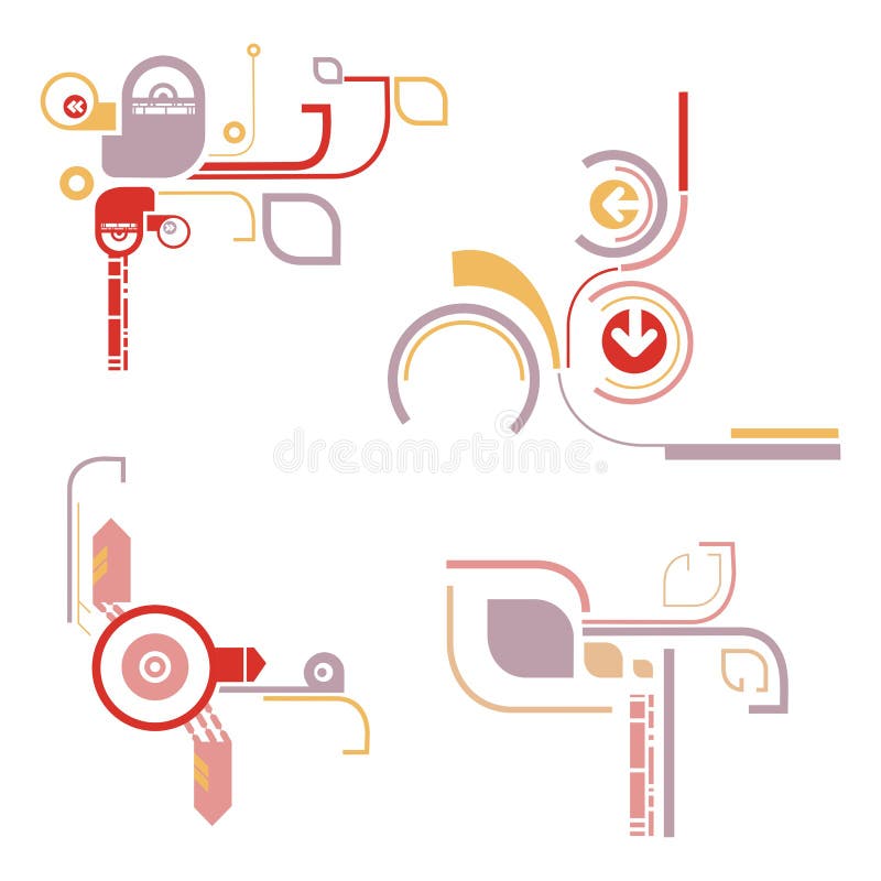 Fancy Abstract Design Elements Stock Vector - Illustration of grungy ...