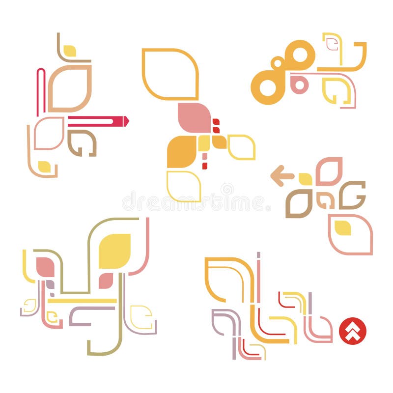 Fancy Abstract Design Elements Stock Illustration - Illustration of ...