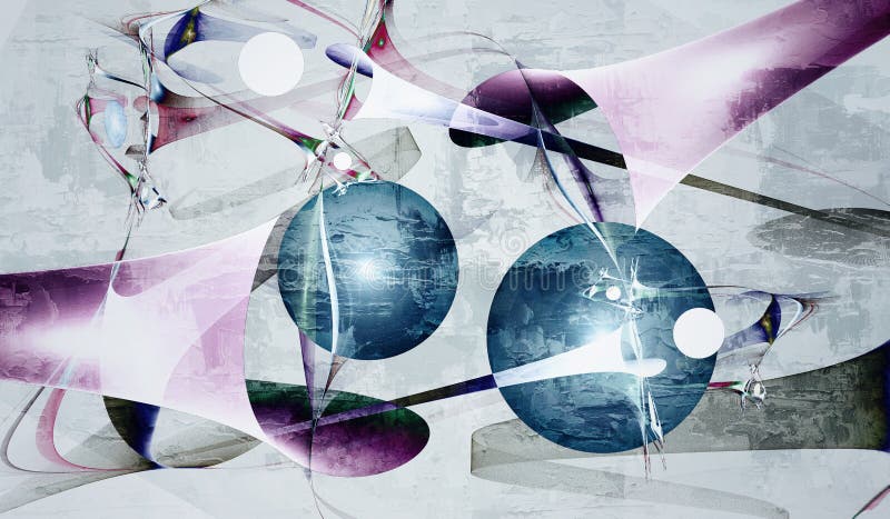 Fancy Abstract Drawing, on a Light Background Stock Illustration ...